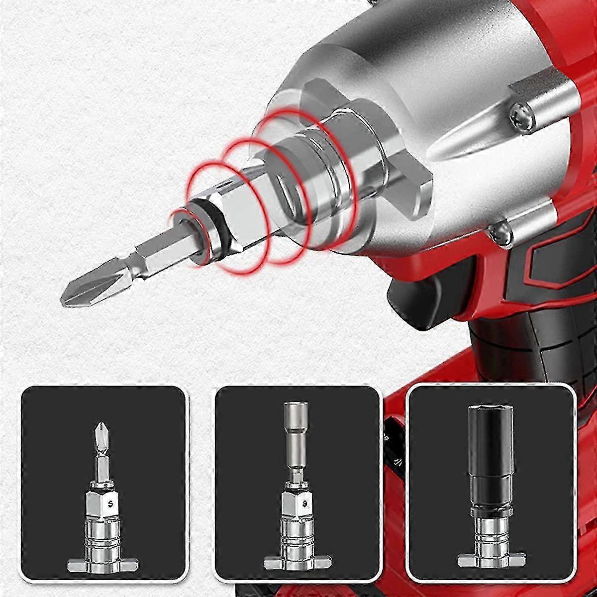 1/2-inch Square to 1/4-inch Hex Impact Driver Anvil Assembly in Drill ...