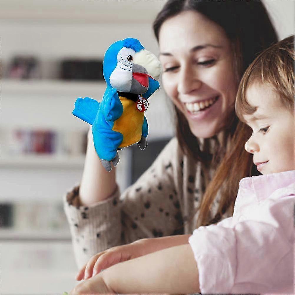 Children's Cartoon Parrot Hand Puppets Cartoon Bird Animal Plush Doll ...