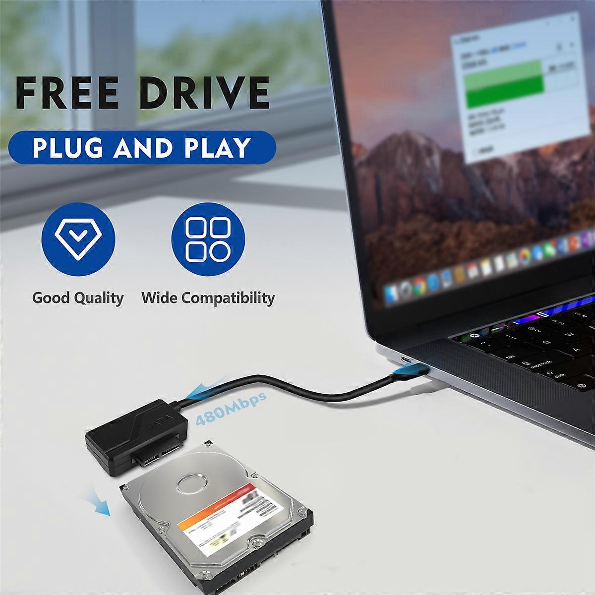 USB 2.0 to Mini Sata II 7+6 13Pin Adapter Converter Cable for Laptop CD/DVD ROM Slimline Drive ...