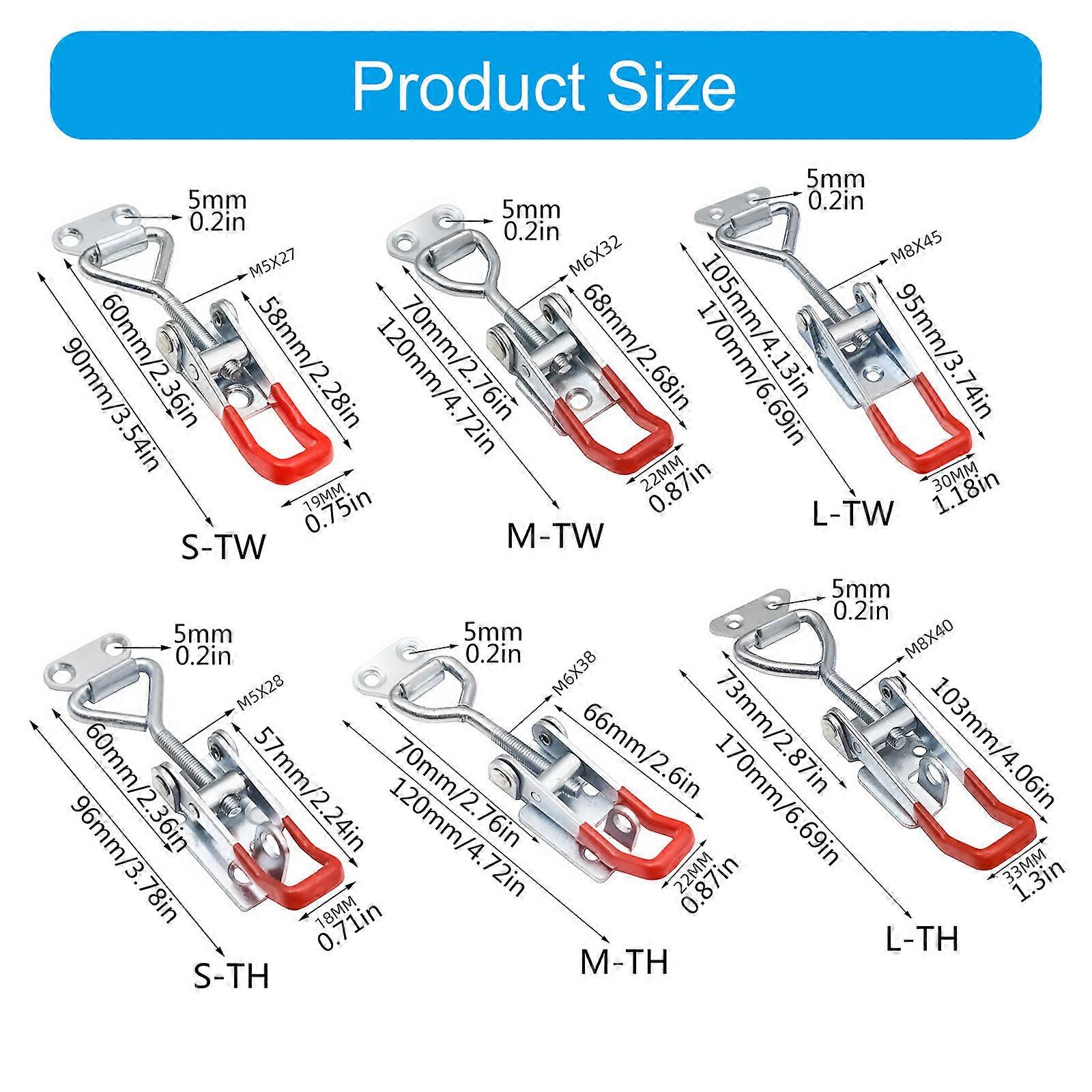 5Pcs Heavy Duty Toggle Clamp Quick Release Pull Latches Toggle Clamp ...