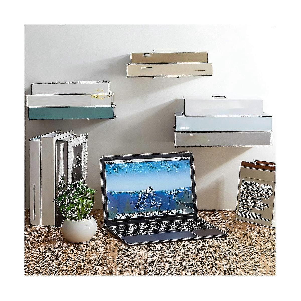 Invisible Floating Bookshelf Floating Book Storage Rack Wall Mounted ...