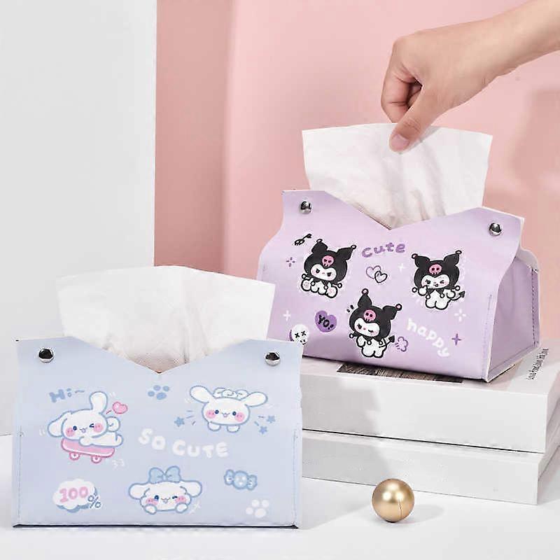 Sanrio Kuromi Girl Heart Cinnamoroll Tissue Box Cartoon Set Cat Tissue ...