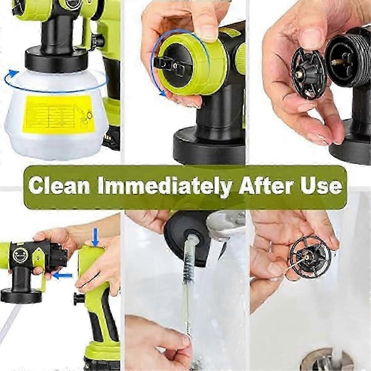 Paint Sprayer for Ryobi 18V Battery, Cordless Paint Sprayer with 1000ML ...