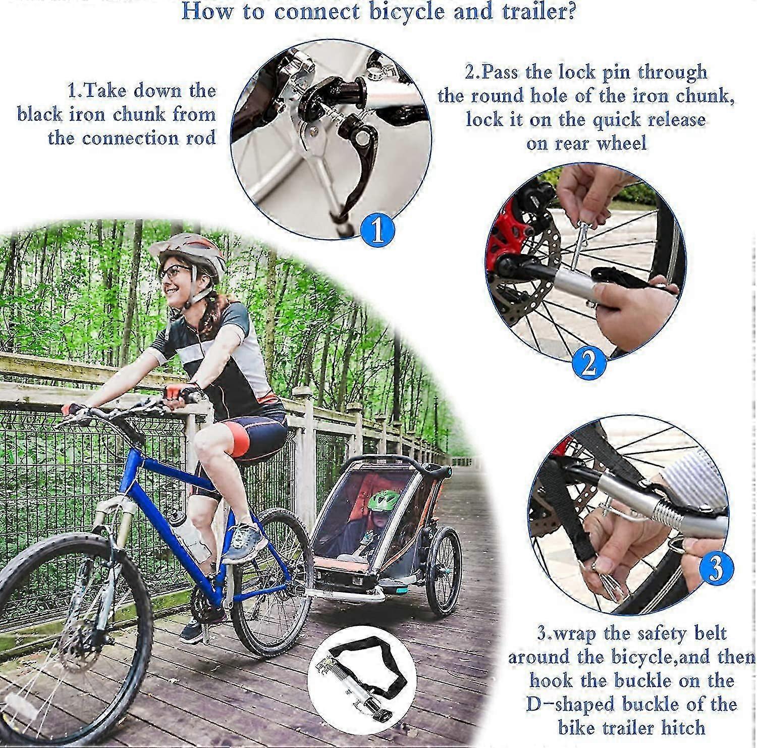 Bike Trailer Hitch, Bike Trailer Hitch Bike Trailer Coupler Bike Trailer Hitch Fits Most Child's ...