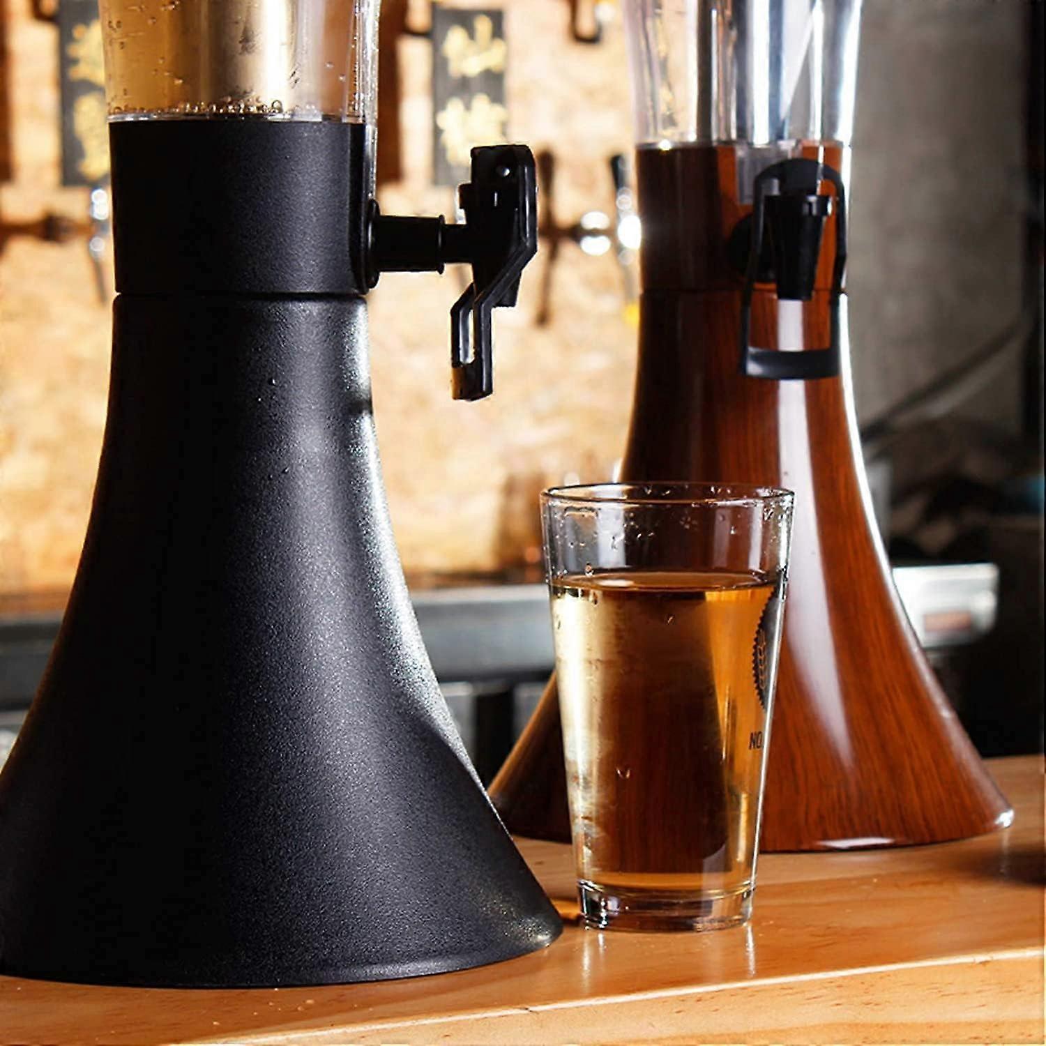 4L Beer Tower Dispenser with Removable Stainless Steel Ice Tube ...