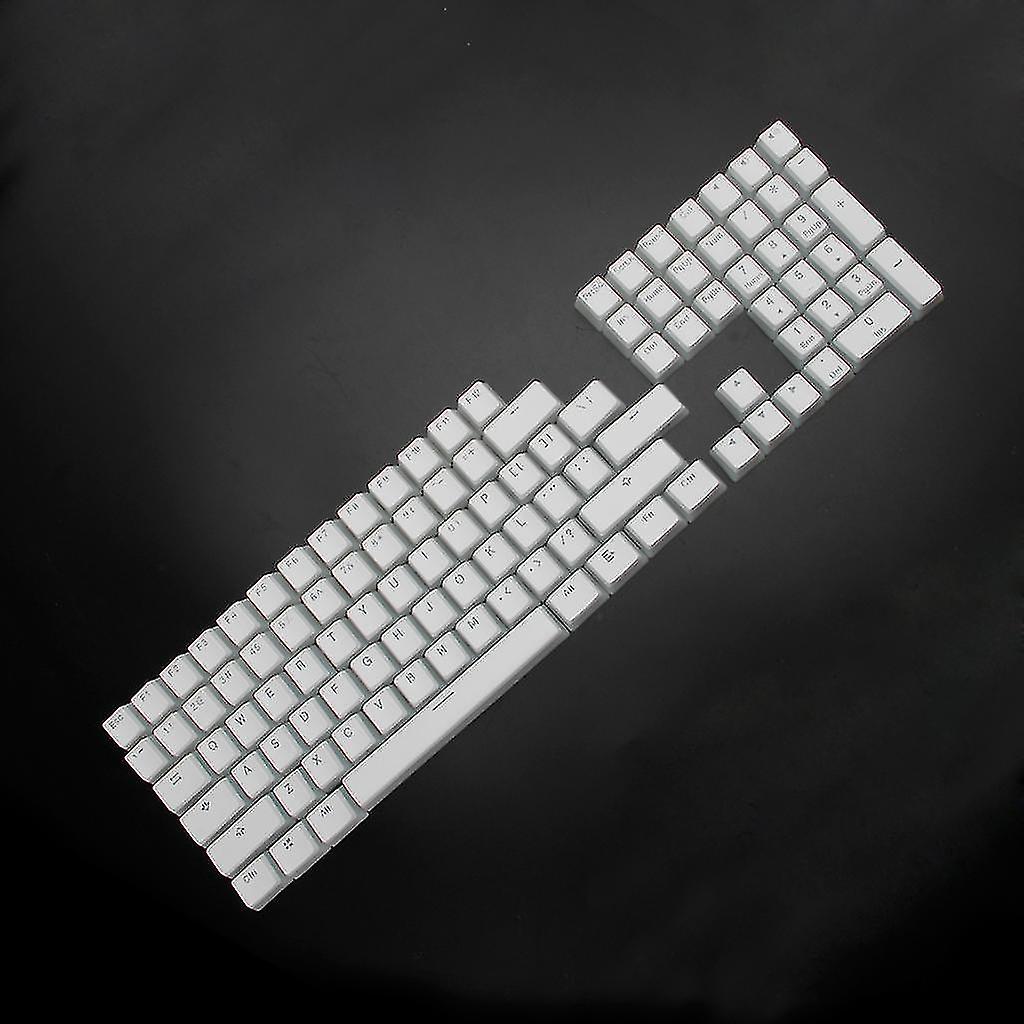 Rgb 108 Keycaps Ansi Layout Pbt White Pudding Double Skin Backlit ...