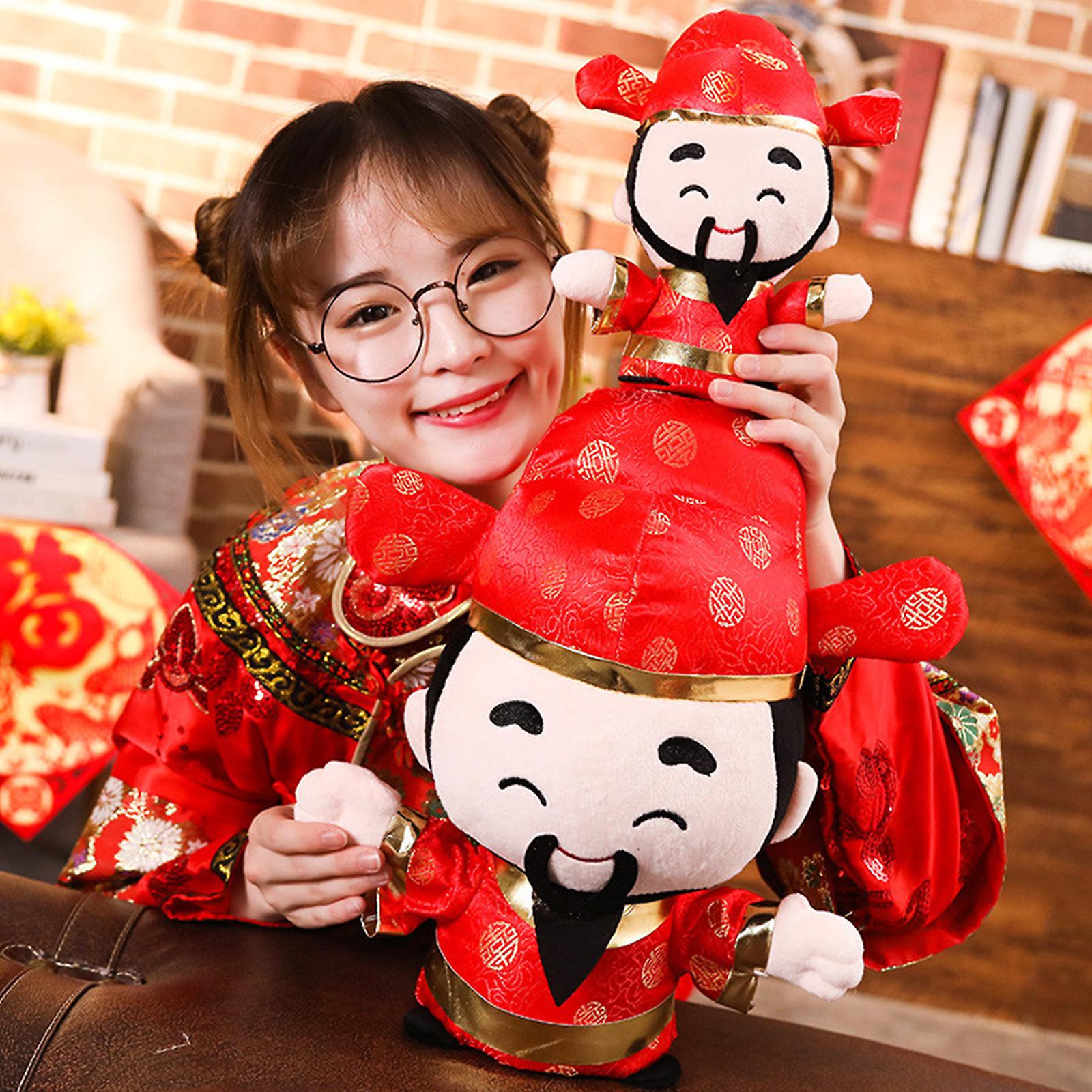 Chinese New Year Stuffed Animals Plush Wealth God Mascot Doll Zodiac ...