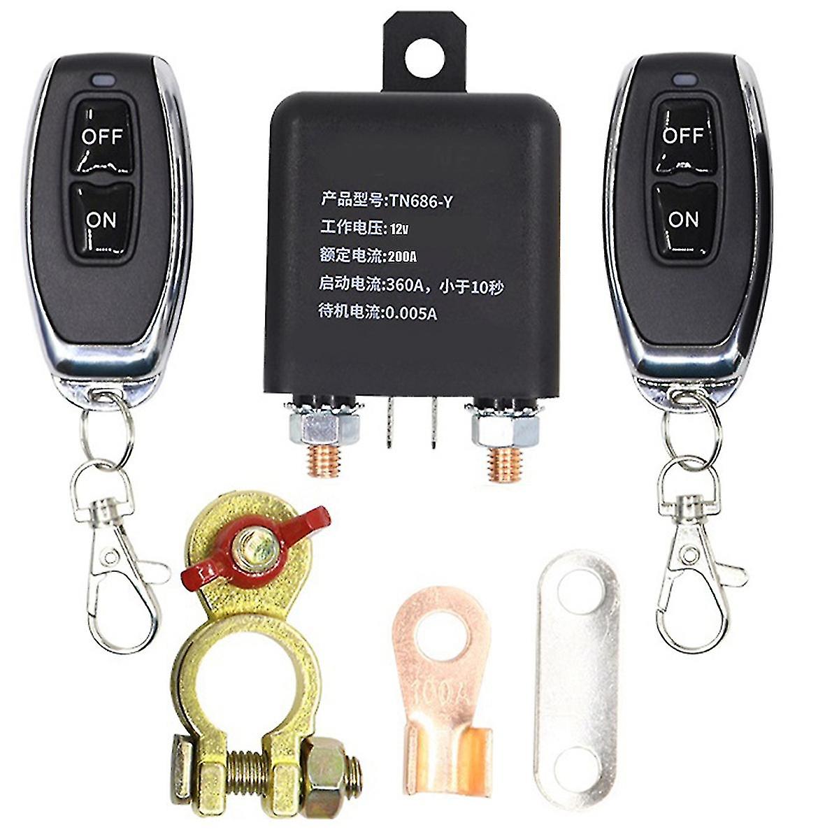 12v 200a Universal Battery Switch Relay Integrated Wireless Remote ...