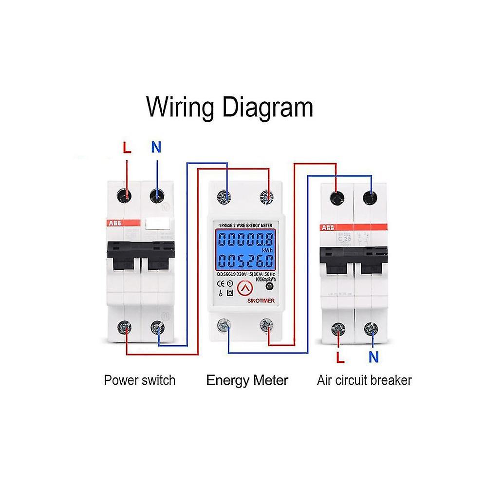 Din Rail Digital Single Phase Reset Zero Energy Meter Kwh Voltage ...