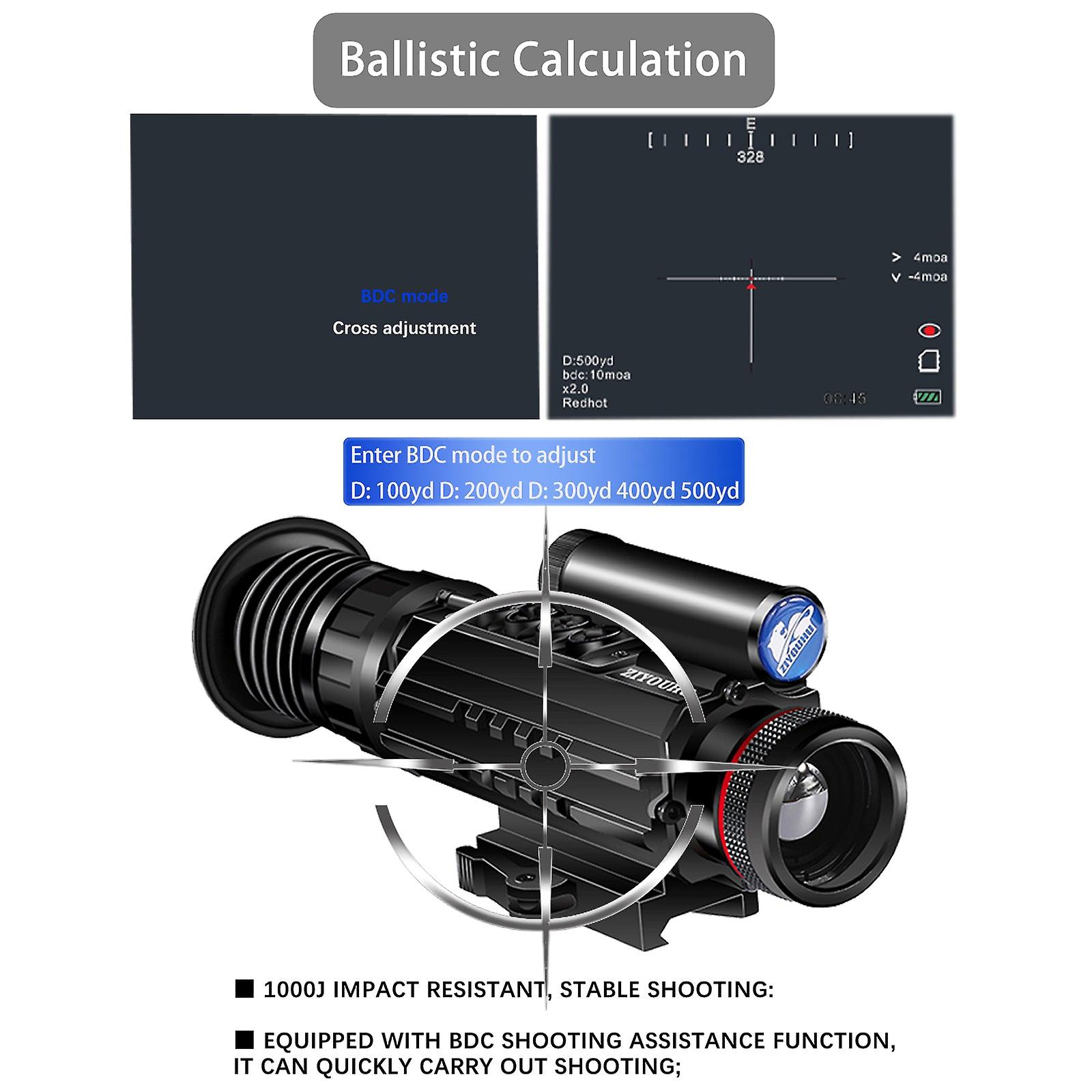 Tgs30 Hunting Thermal Vision Sight Riflescope Ir Tactical Bdc Reticle 6 ...