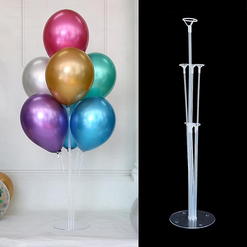 7 Tubes Balloon Stand Balloons Holder Column Plastic Balloon Stick for ...