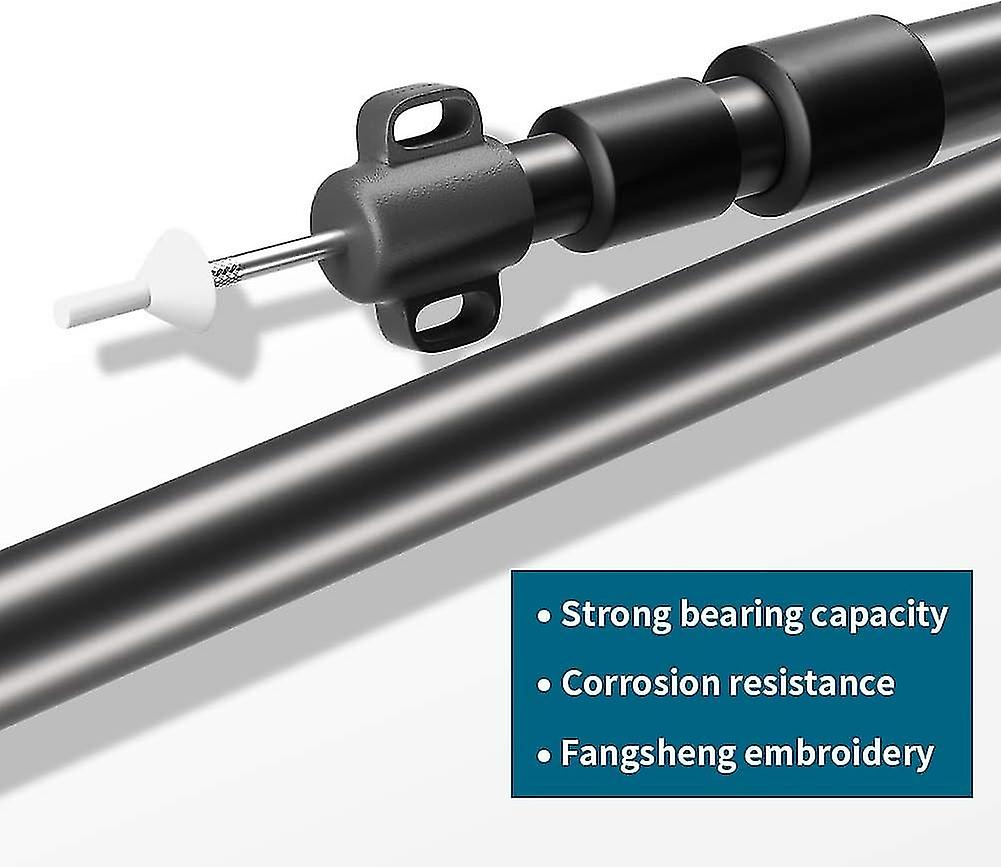 1 Piece Aluminum Tent Pole, Retractable Tarp Pole with Rubber Cap and 3 ...