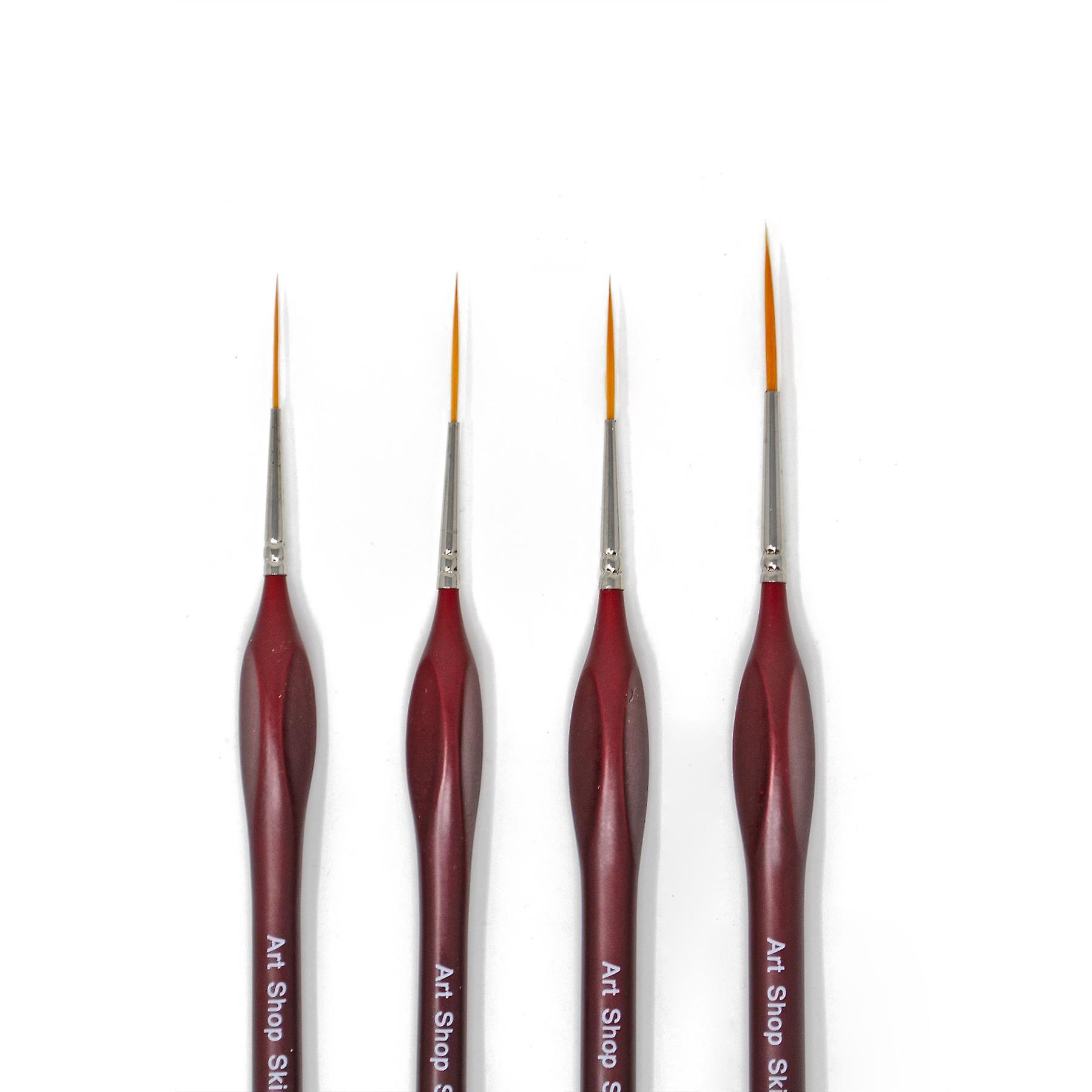 Triangular Handle Synthetic Rigger Paint Brush Set of 4 | Fruugo UK