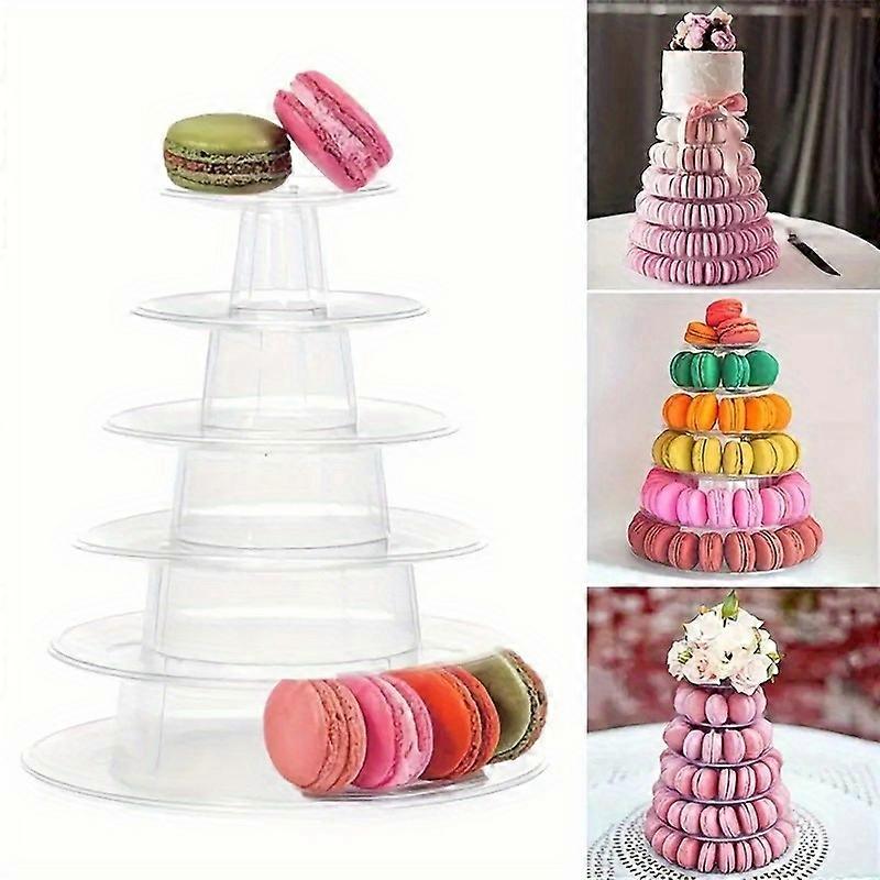 4/6/10 Tier Round Macaron Display Stand Cake Stand Dessert Cupcake ...