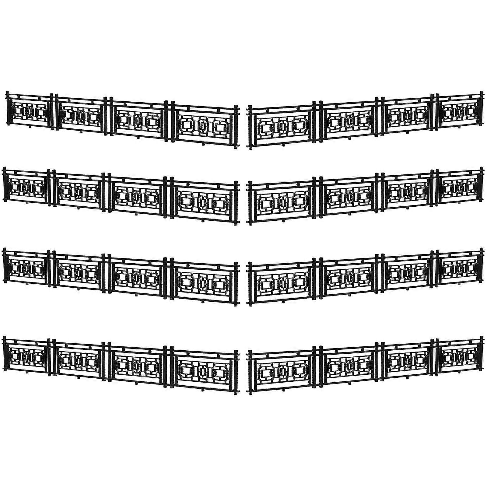 8Pcs Mini House Fence Decor Miniature Fence Models Vintage Fence Model ...