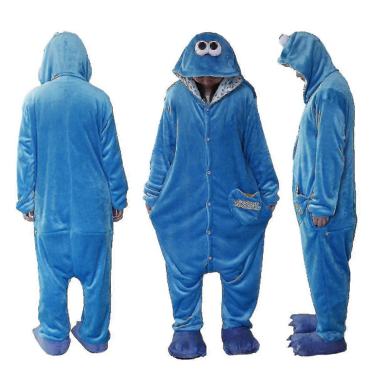 Sesame Street Cookie Monster Bluered Elmo Costume Pajamas | Fruugo UK