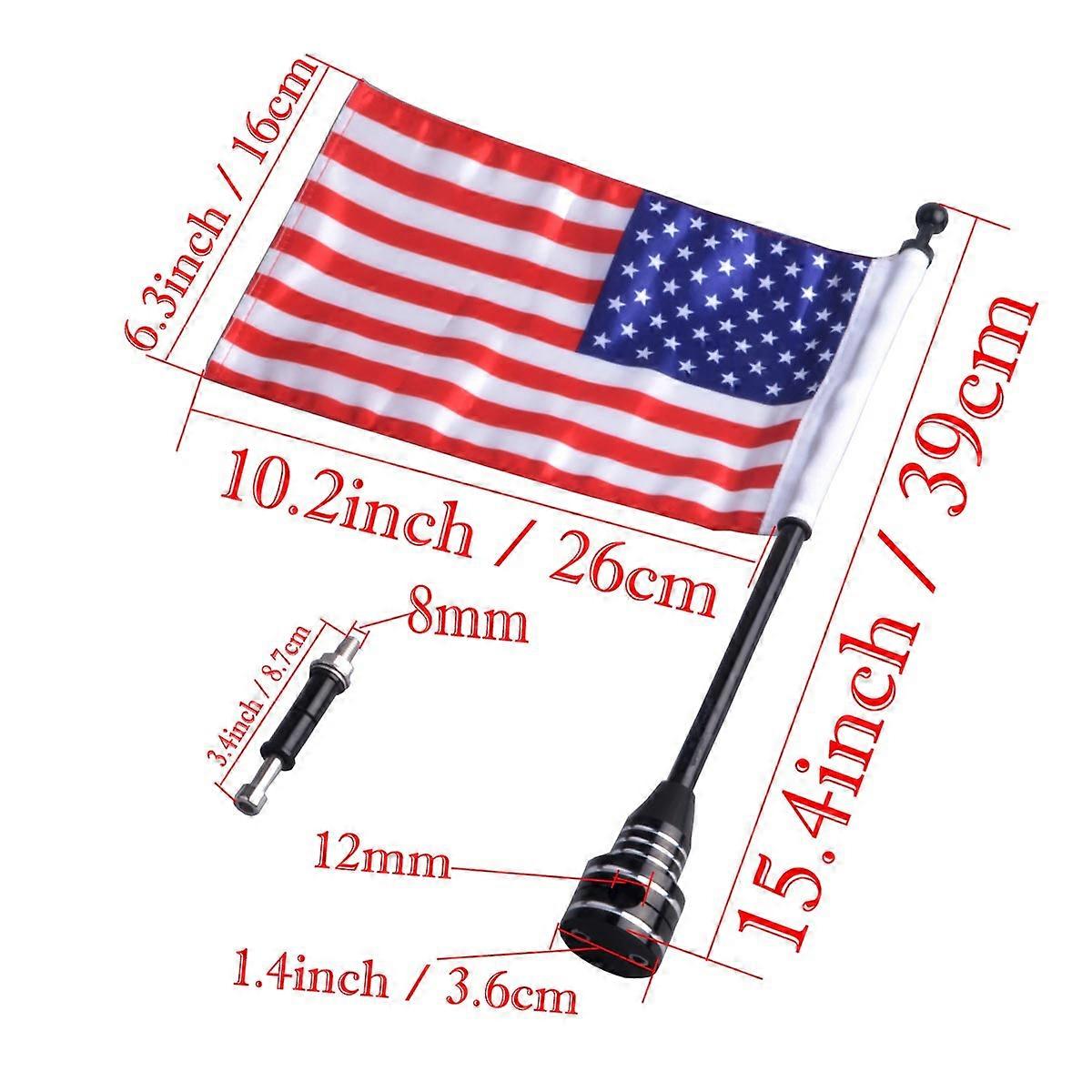 Rear Side Flag Pole Mount Motorcycle Luggage Rack Flag Shelf With Base ...