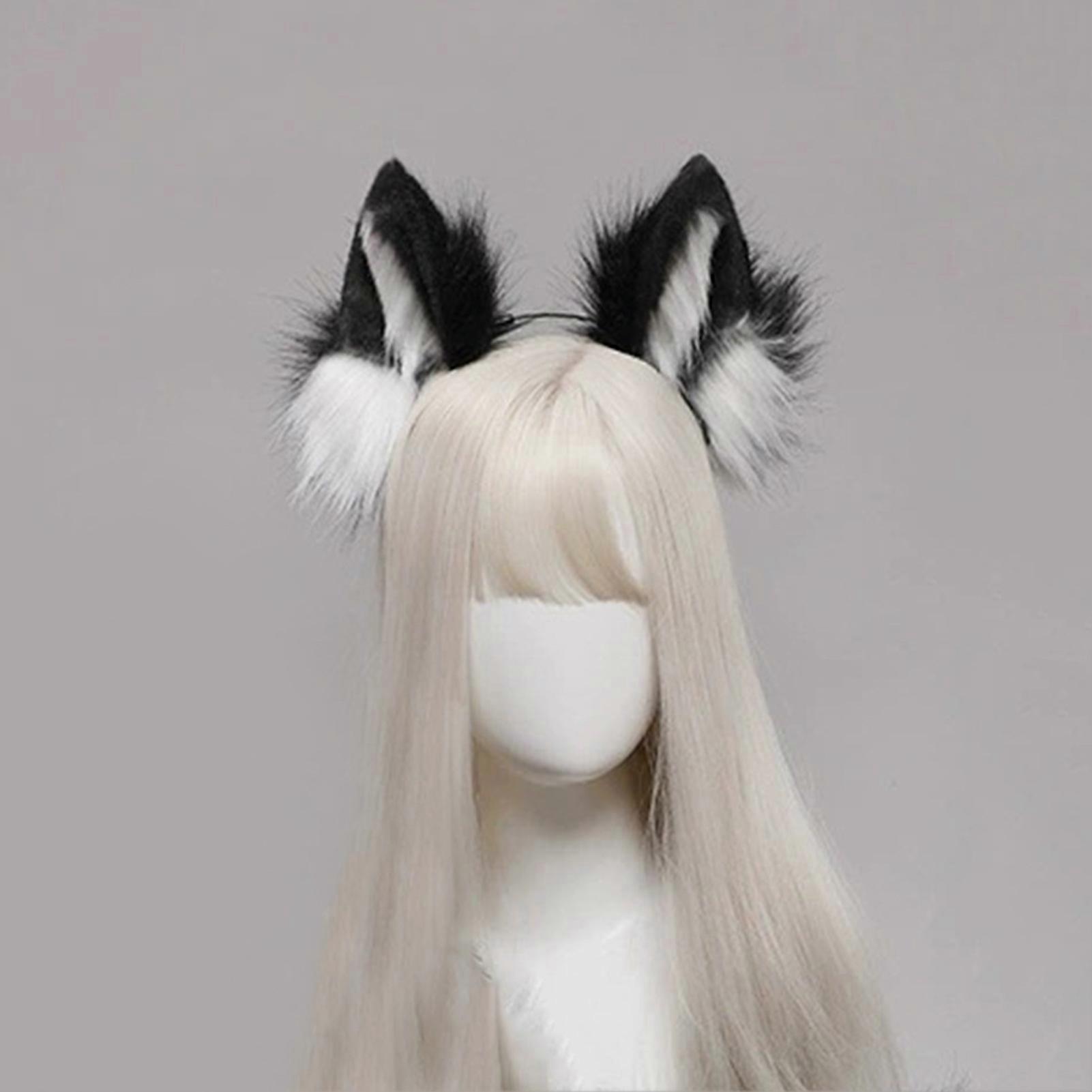 Headband Furry Wolf Ear Cosplay Prop Head Decoration Elastic Anti-slip ...