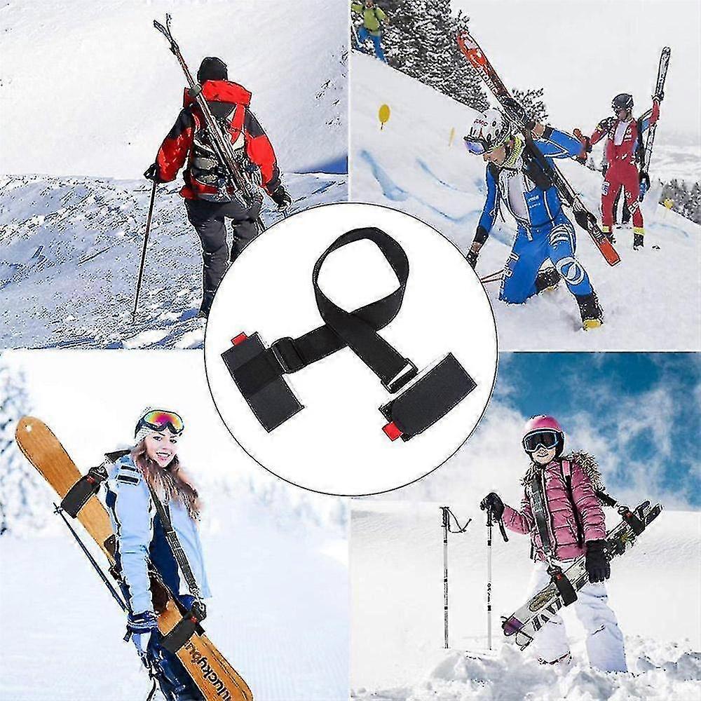 Ski Carrier Holder Carrying Sling Strap Carry Tie Skis Poles Shoulder ...