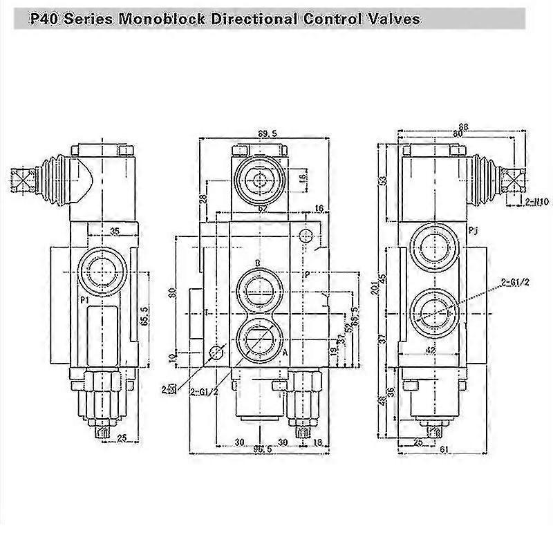 1 Spool Hydraulic Directional Double Acting Cylinder Spool Motor ...