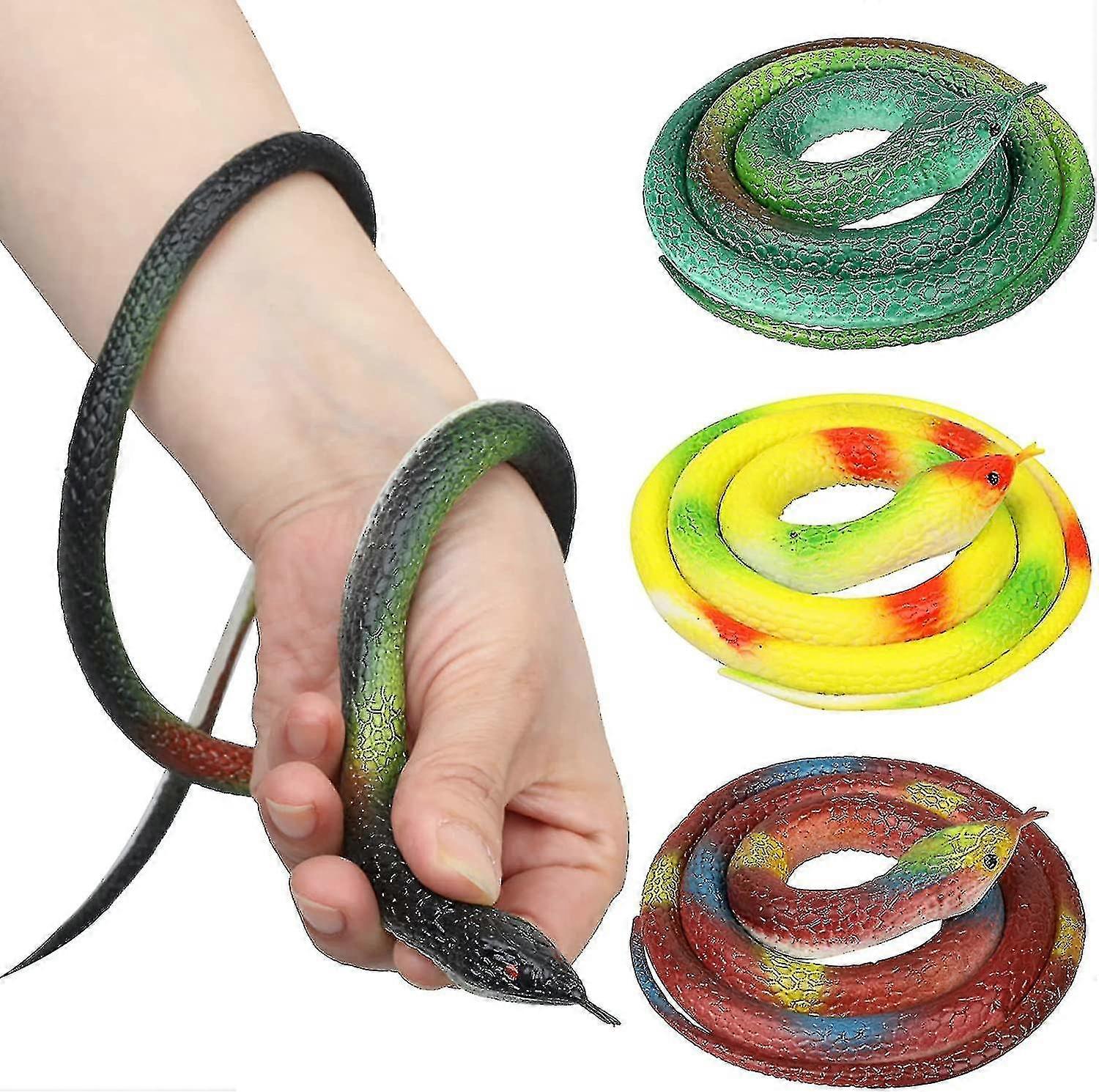Rubber Snakes To Keep Birds Away - 4 Pieces Realistic Fake Rubber Snake ...