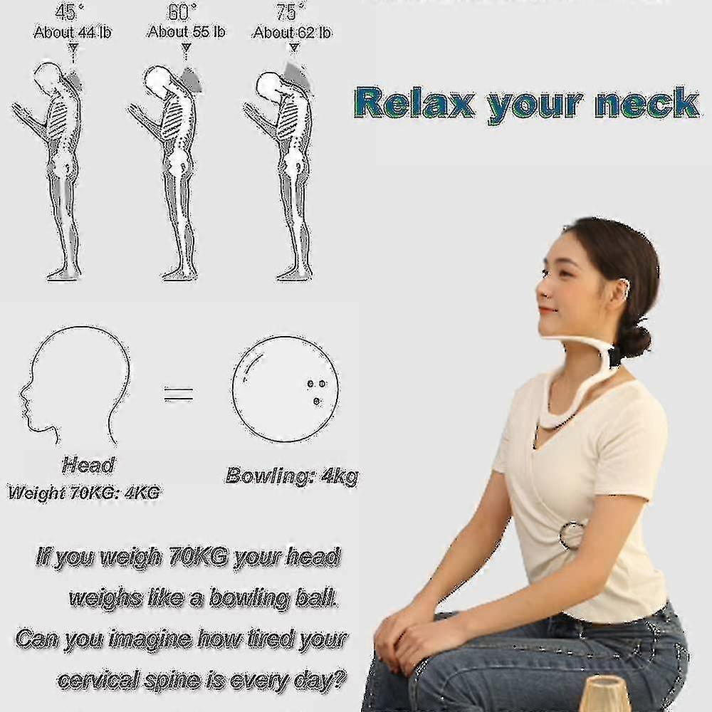 Neck Stretcher, Neck Collar And Adjustable Neck Brace, Ergonomic ...