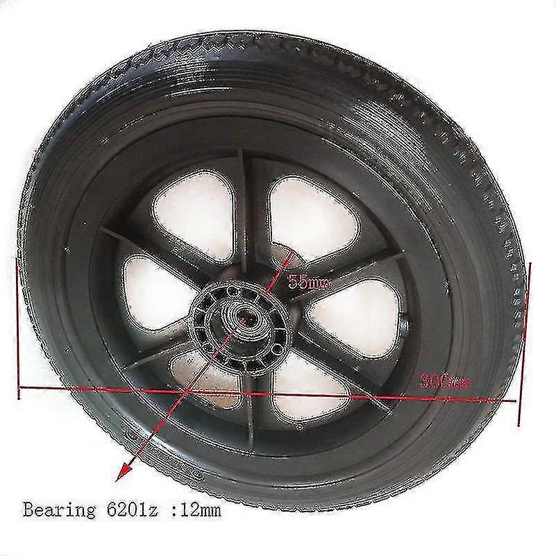 12 Inches Wheelchair Wheel 12 1 / 2x2 1 / 4 Pu Tire Inflation Free ...