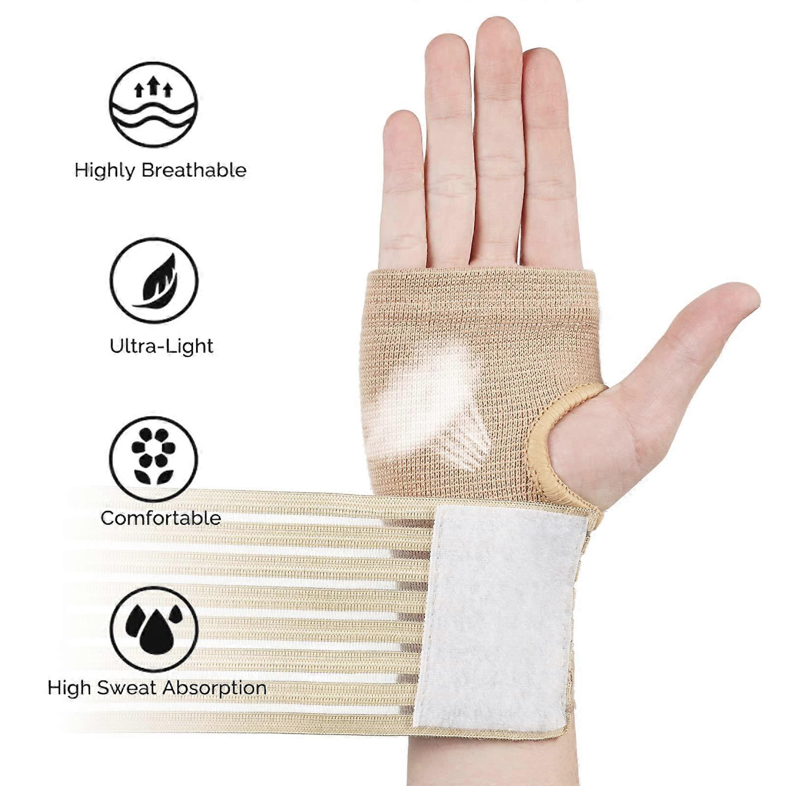 Wrist Brace, 2 Pack Elastic Wrist Support with Strap, Adjustable Wrist ...
