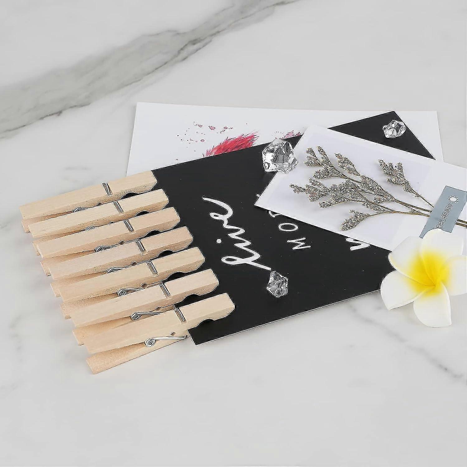 Wooden Pegs, Clothes Pegs for Washing Line Pack of 100, 7.2CM Strong ...