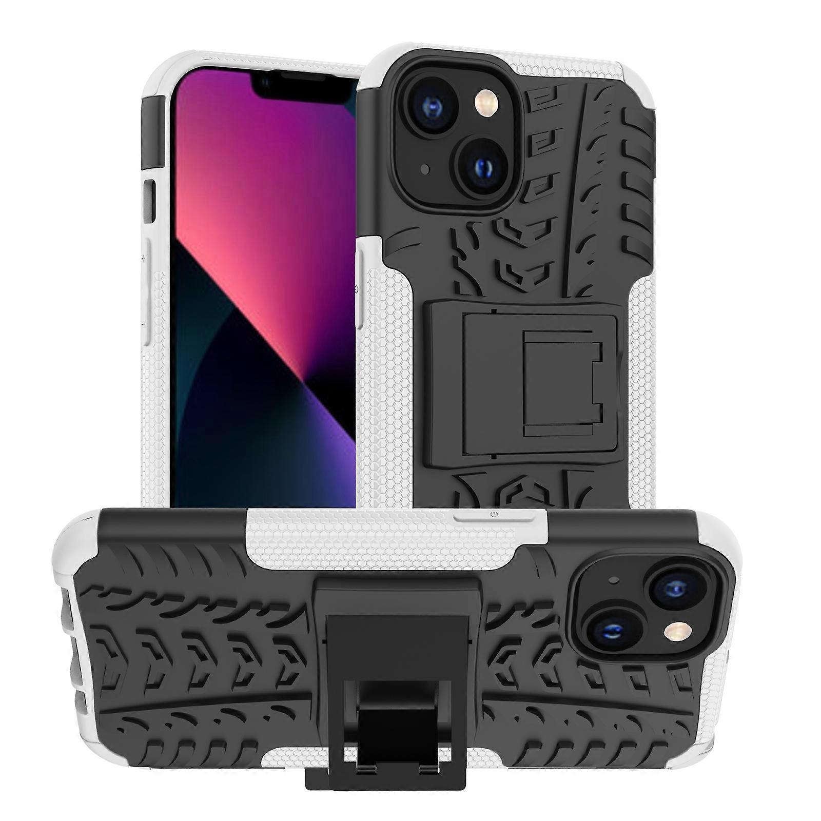 For iPhone 14 Plus Tire Texture TPU + PC Phone Case with Holder | Fruugo UK