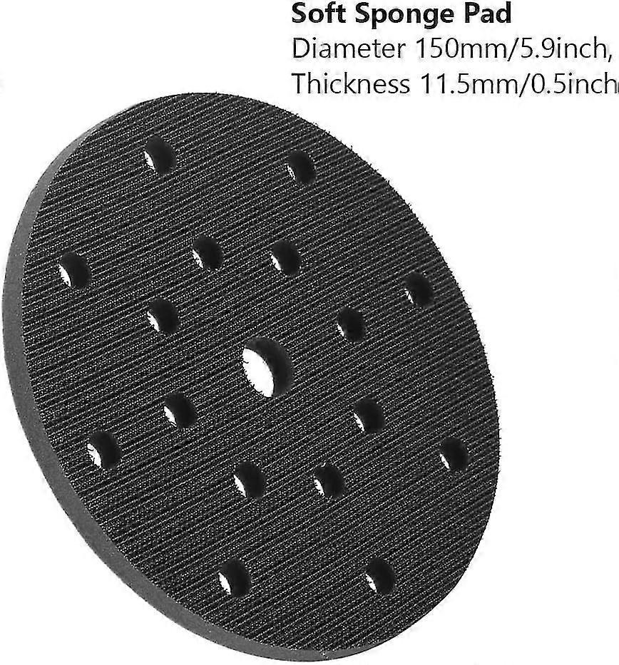 Soft Sanding Pad, 150mm Sanding Soft Sanding Interface Pads Soft Sponge ...