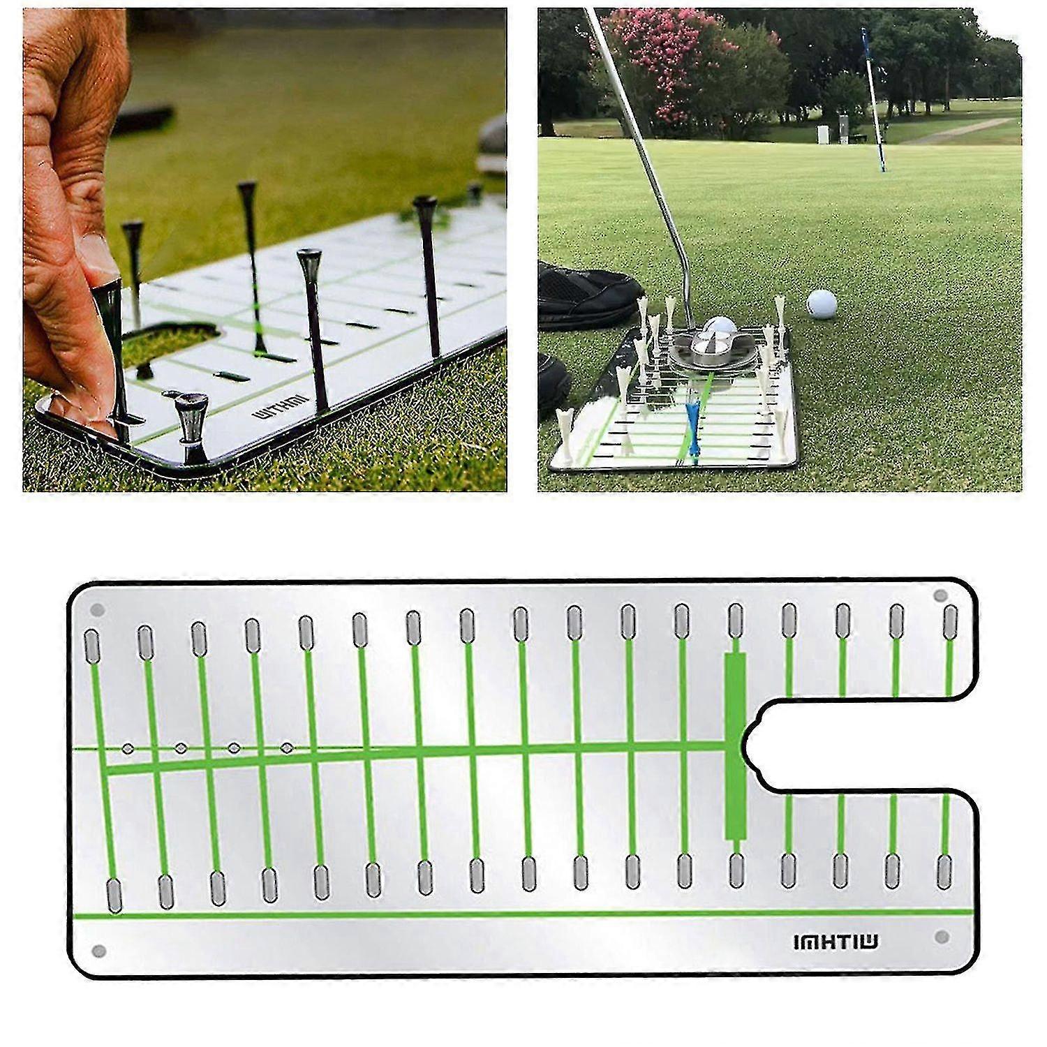 Golf Putting Alignment Mirror Exercise Training Aid Teaching Equipment ...