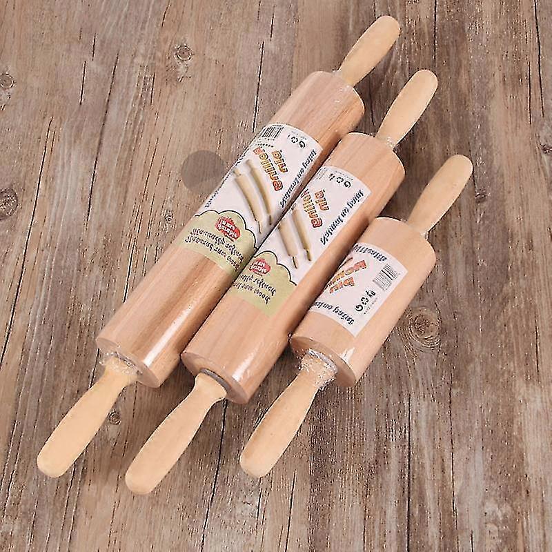 Wooden Non-Stick Rolling Pin Pastry Flour Cake Dough Roller Kitchen ...