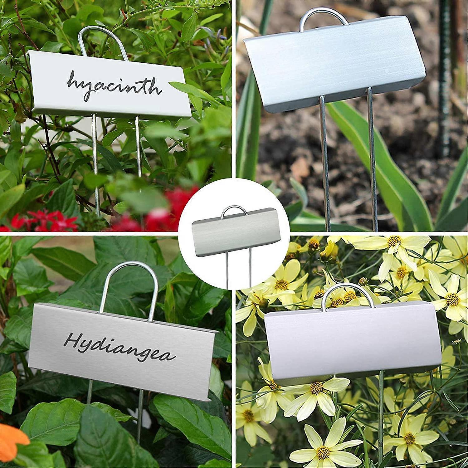 Plant Labels, Plant Label Markers,12 Pcs Metal Garden Labels Durable ...