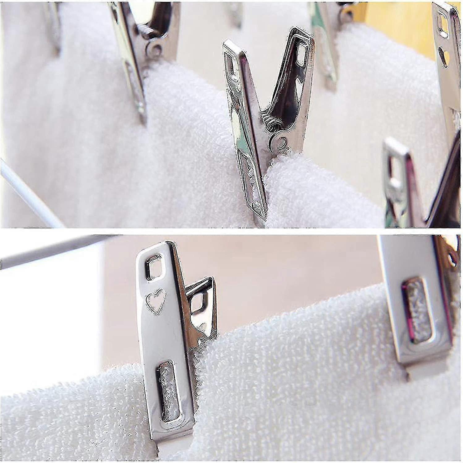 Stainless Steel Clothes Pegs (pack Of 20) - 4.8 X 1 Cm Stainless Steel ...