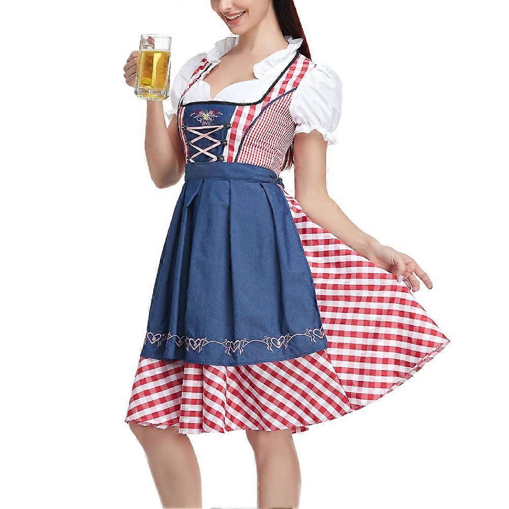 Women's German Oktoberfest Costume Adult Dirndl Traditional Bavarian ...