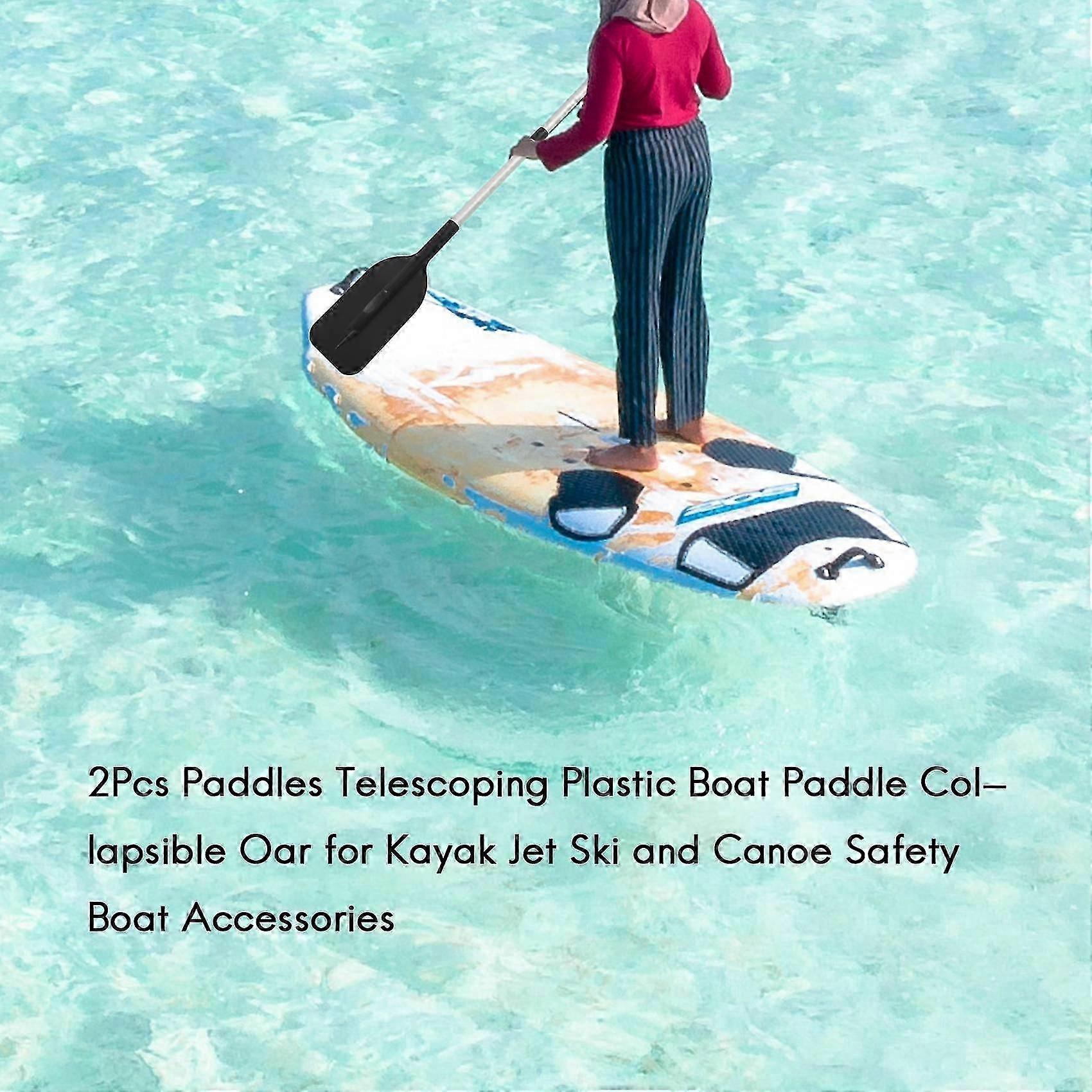2Pcs Paddles Telescoping Plastic Boat Paddle Collapsible Oar suitable ...