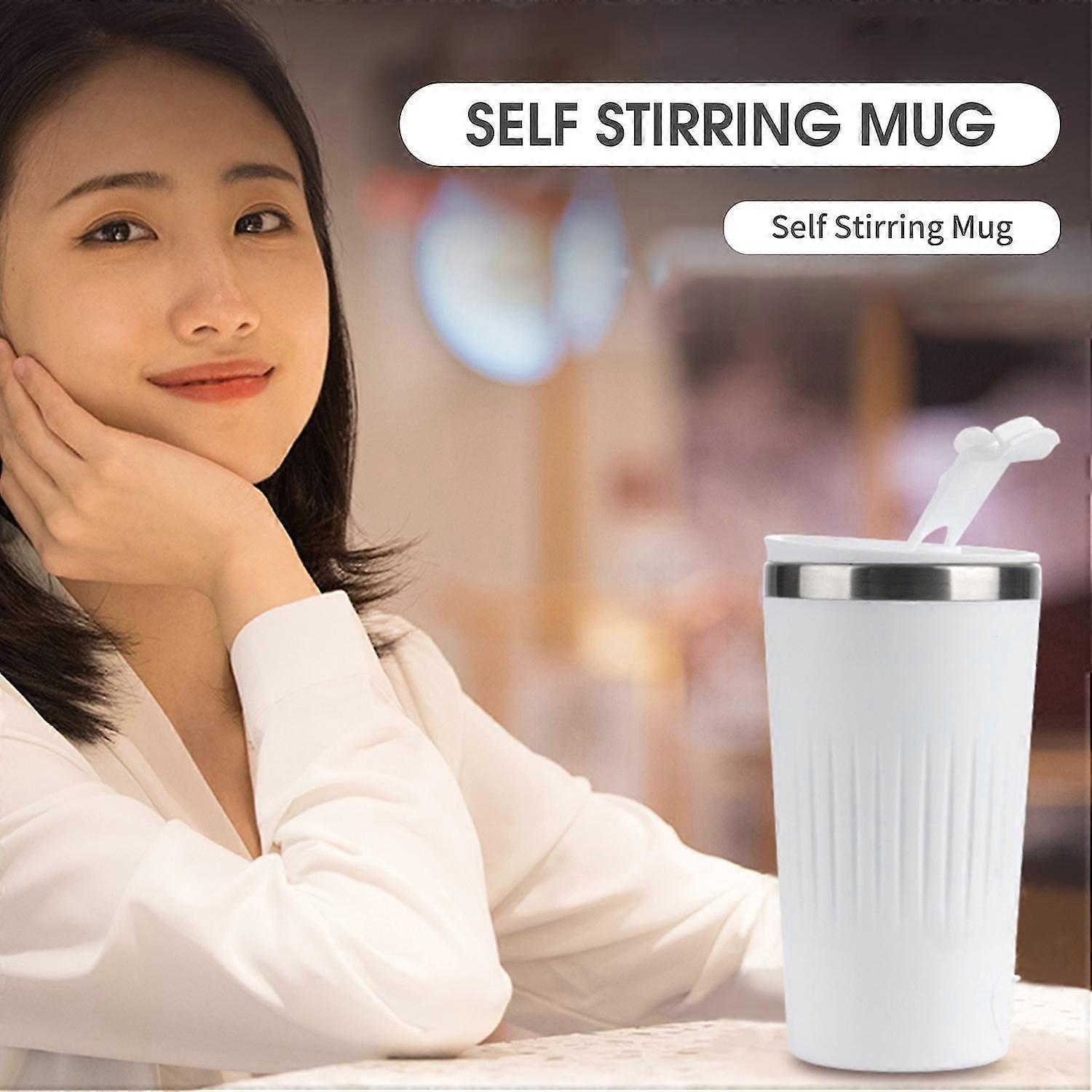 300mL Self Stirring Mug with Lid 3 Speeds Automatic Magnetic Stirring ...