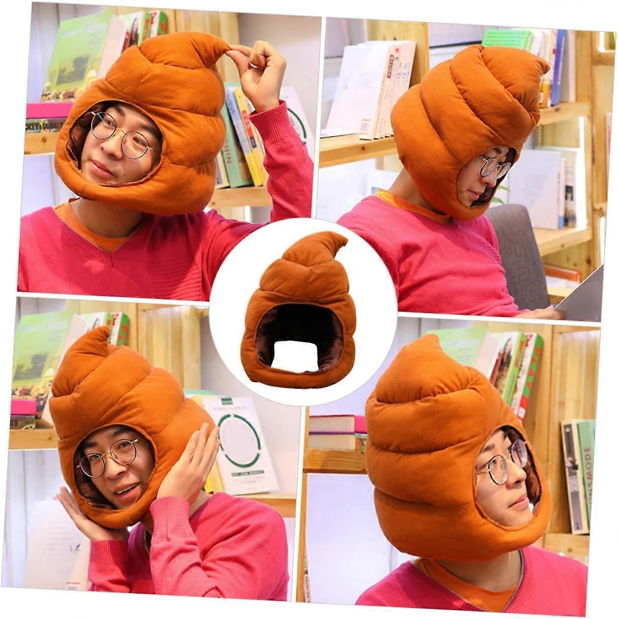 Novelty Plush Poop Hat, Funny Party Headgear Cosplay Costume Accessory ...