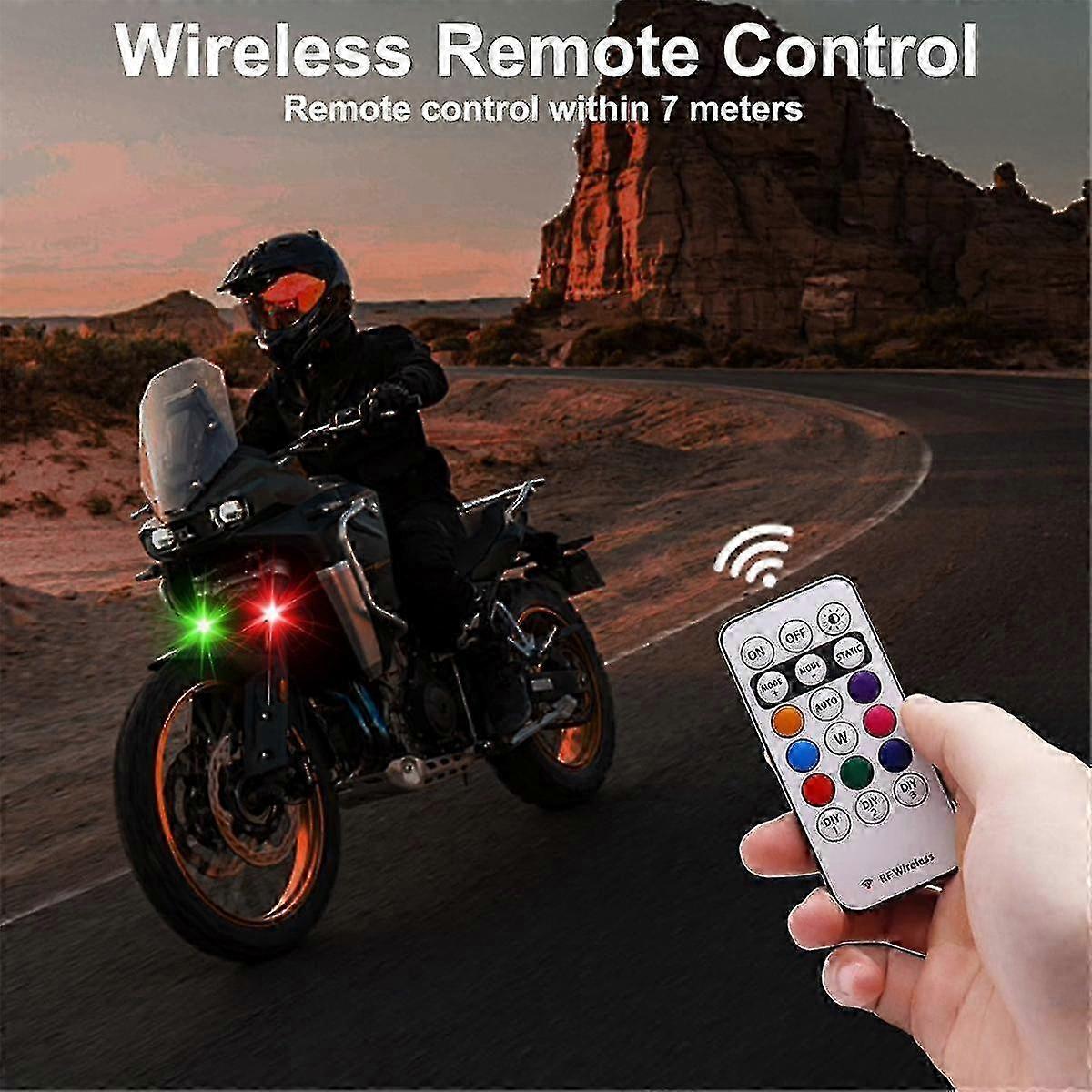 4PCS Wireless LED Strobe Lights with Remote Control, 8 Colors USB ...