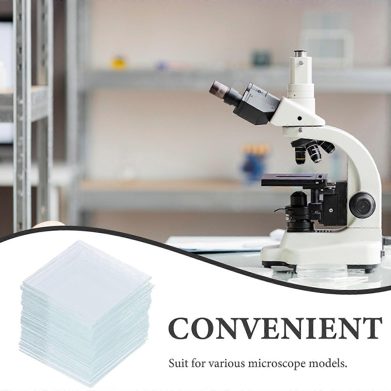 500Pcs Slides and Cover Glasses Microscope Slides Square Cover Slips ...