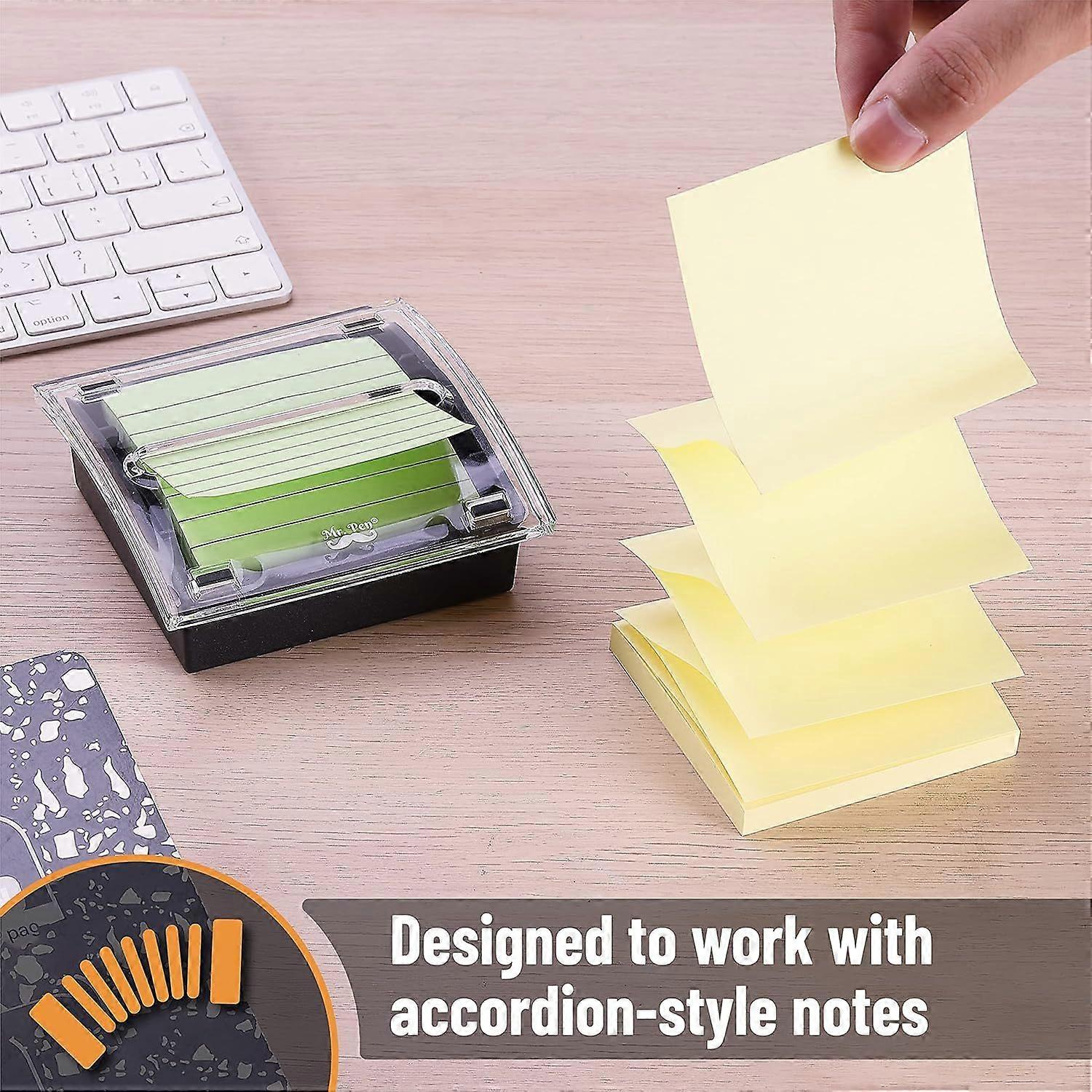 Pop Up Note Dispenser, 3" x 3" Black, Sticky Note Dispenser, Sticky ...