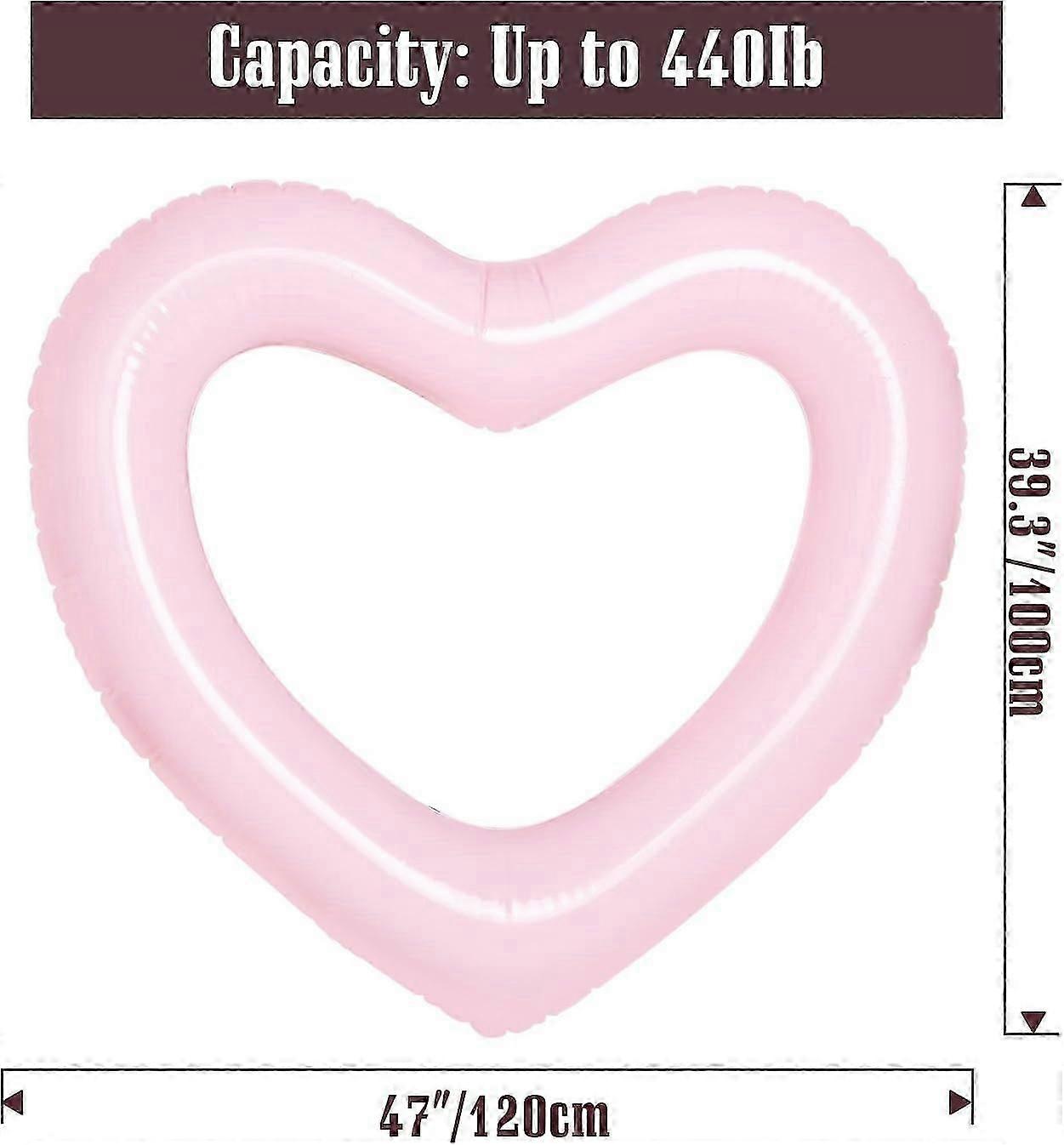 Heart-Shaped Pool Float - Romantic Inflatable Swim Ring for ...