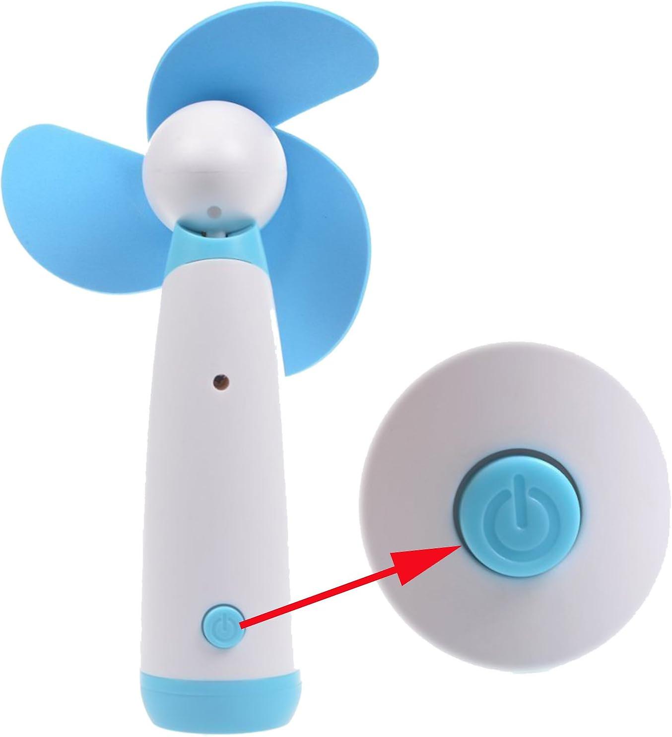Mini Handheld Fan 2PC, Battery Powered, Soft Foam Blades | Fruugo UK