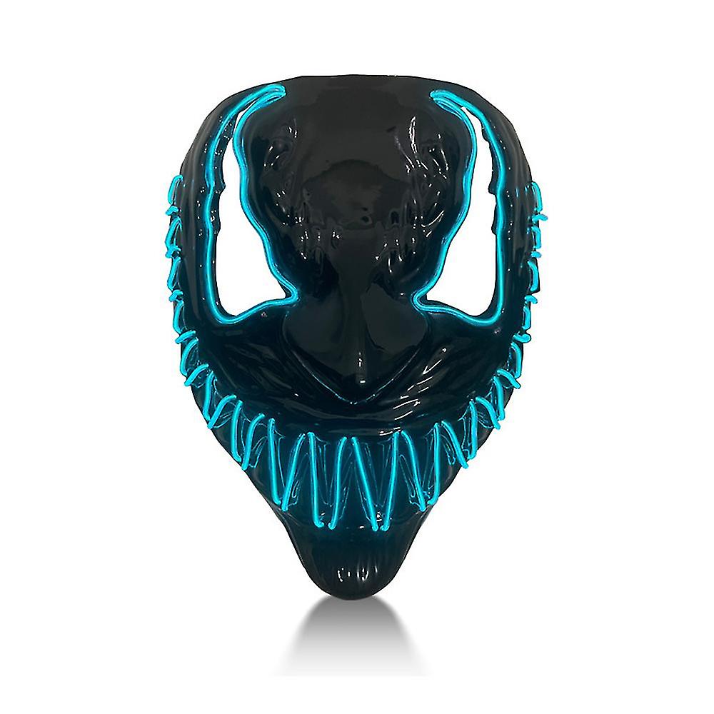 Halloween Venom Cosplay Led Light Up Mask Carnival Masquerade Costume ...