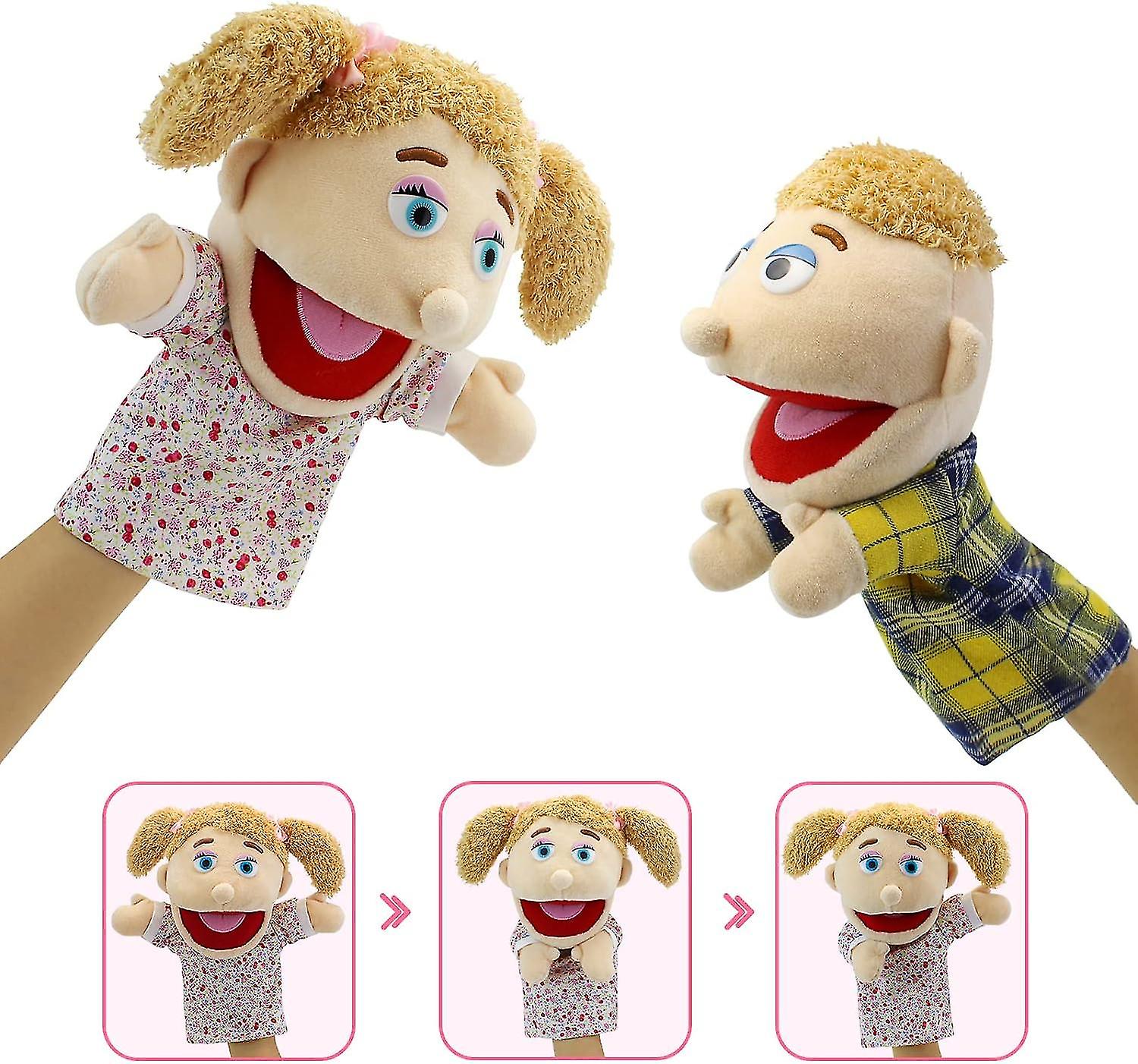 Family Hand Puppets,puppets For Kids Role Paly Family Members 13.4 Inch ...