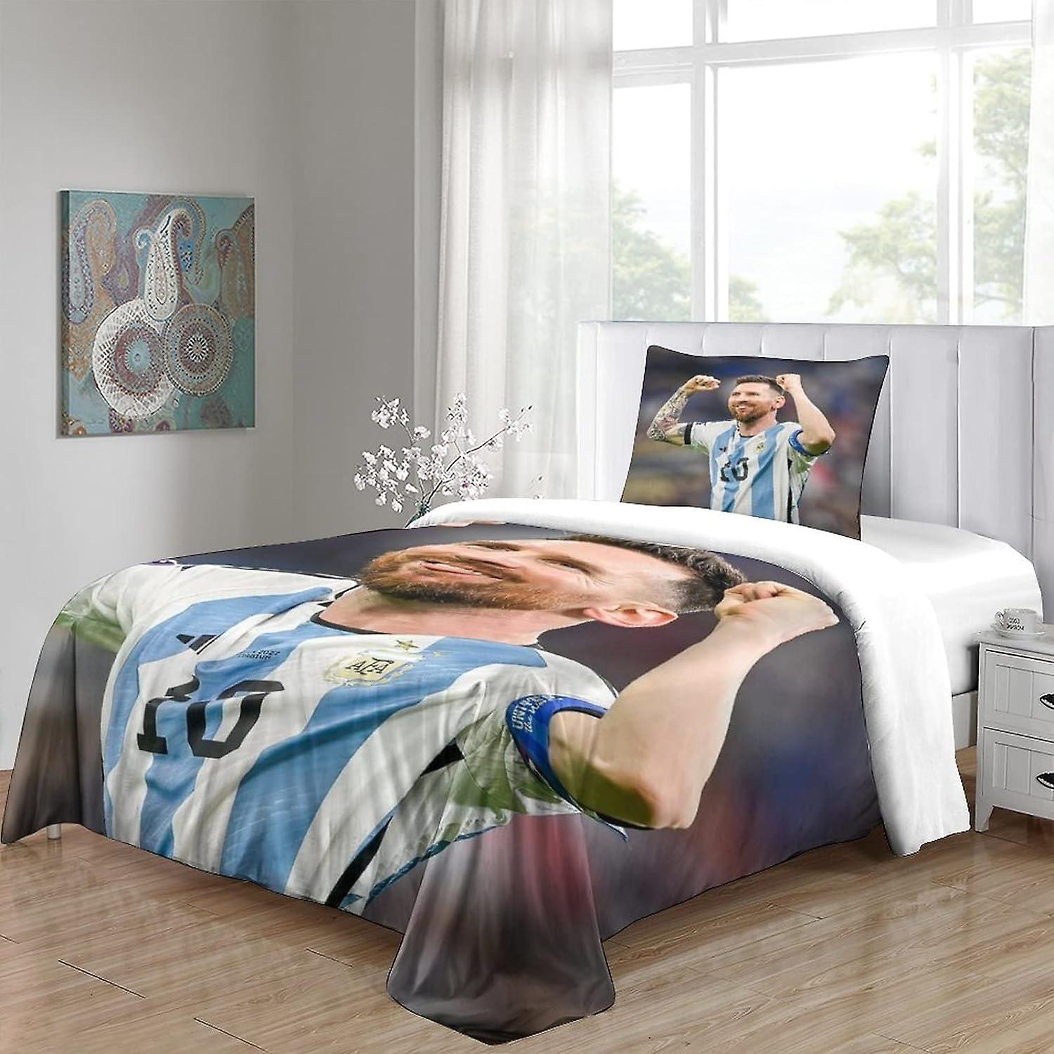 Lionel Messi 3D Digital Print Quilt Cover Bedding Sets with Creative ...