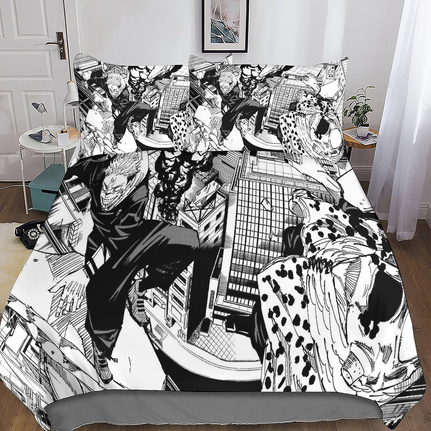 Jujutsu Kaisen Bedding Duvet Cover Set,3D Printed 3 Pieces Anime Quilt ...