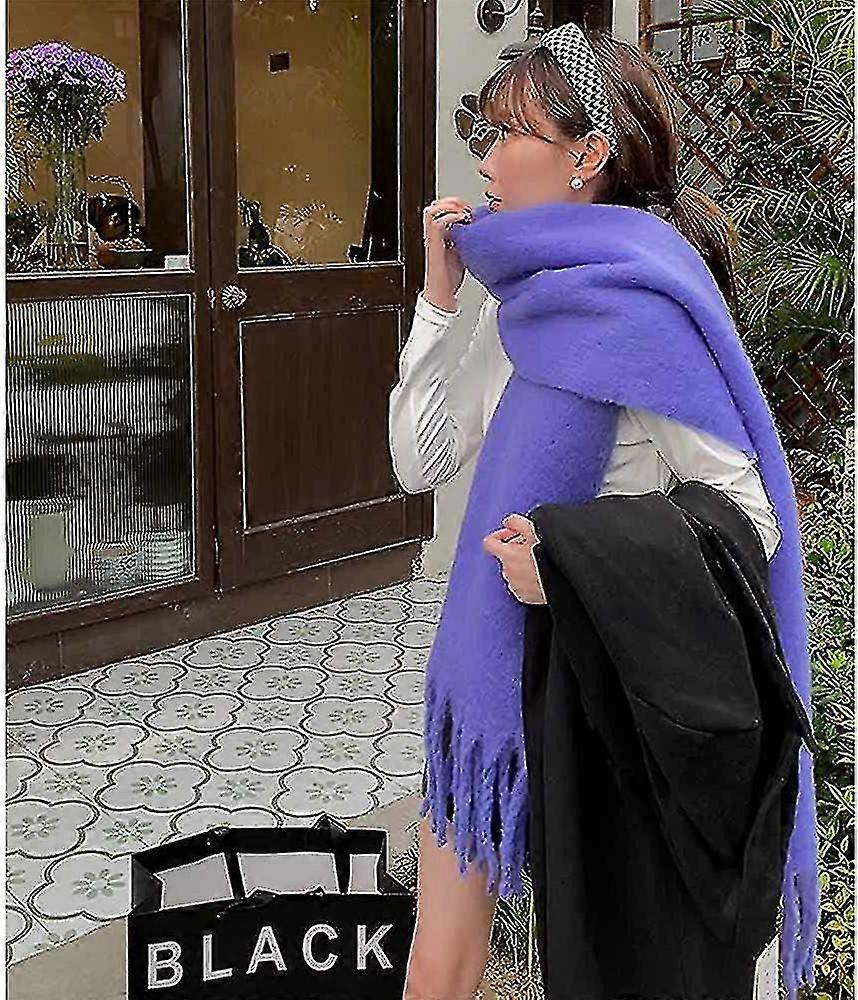 Large Chunky Scarf Colorful Cashmere Feel Oversized Scarves Blanket ...