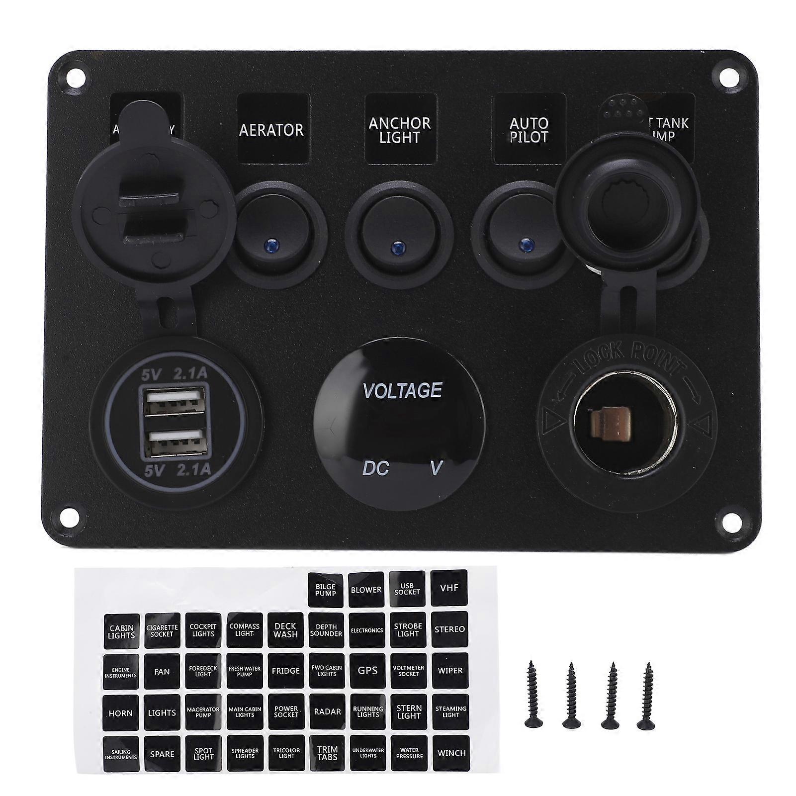 Marine Switch Panel High Efficiency Protection 5 Digit Easily Replace ...
